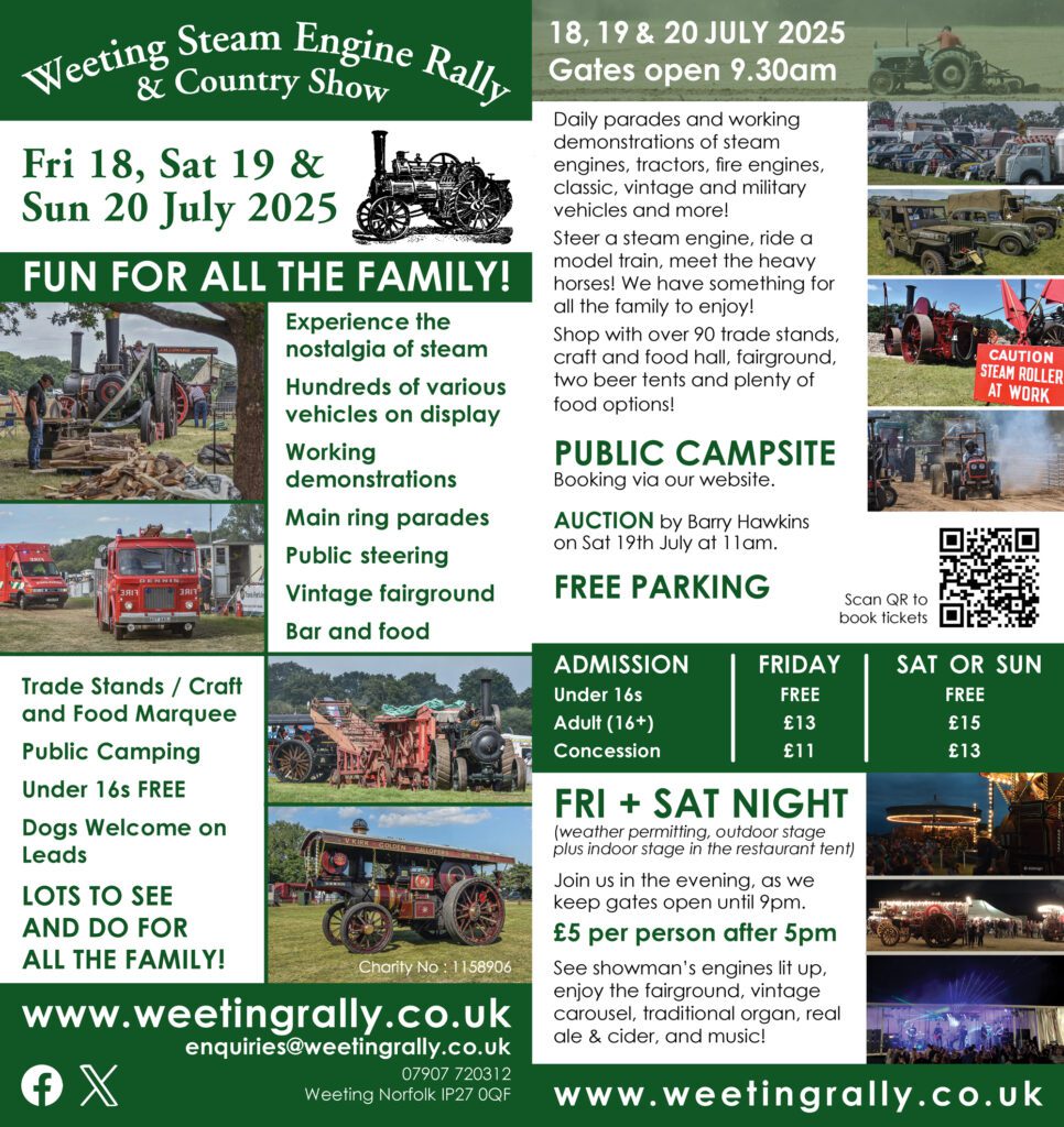 The Weeting Steam Engine Rally & Country Show - Norfolk Events